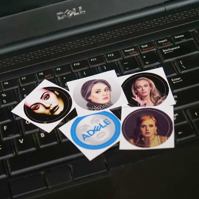 Adele Dell Laptop Computer Sticker Pun Five 5 Glossy High | Etsy