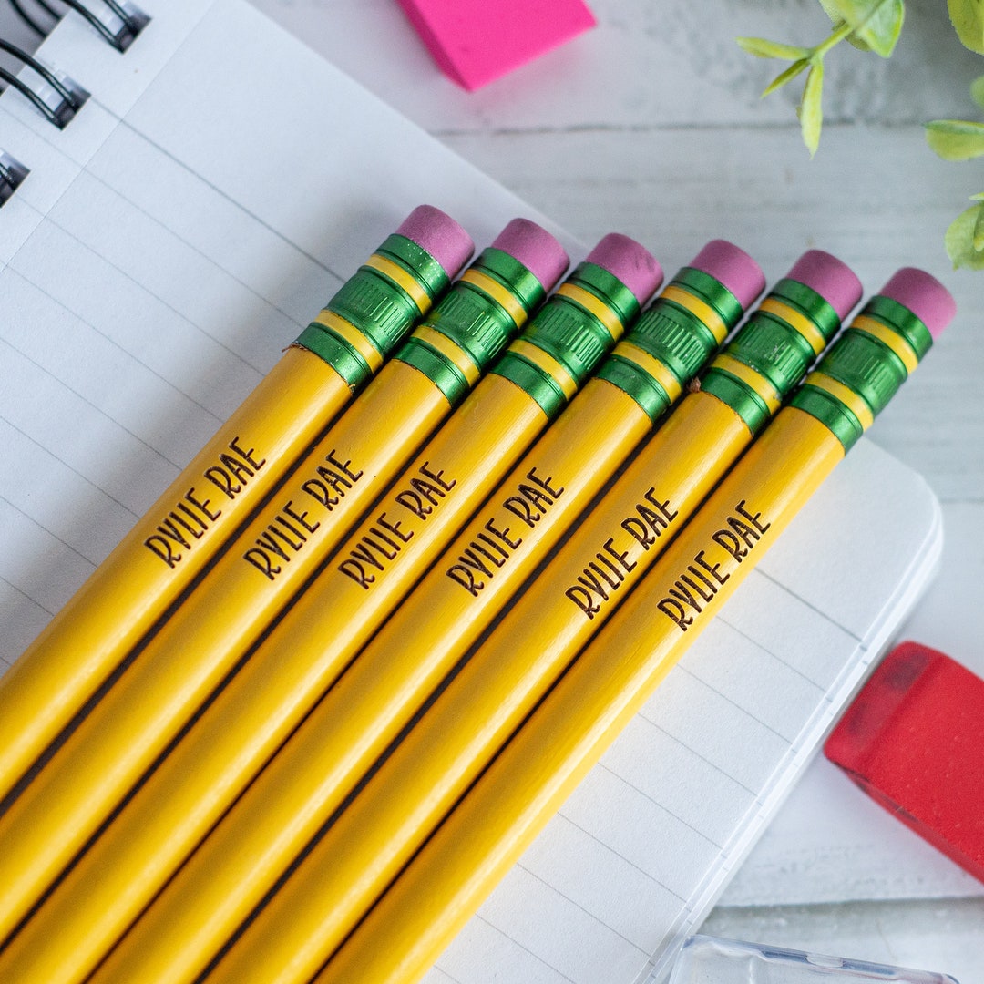 Personalized Jumbo Pencils Set, Kids First Pencil, Engraved Name ...