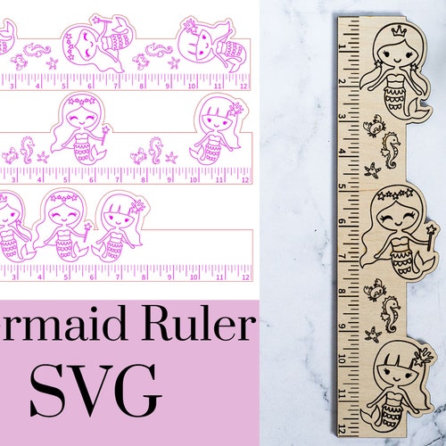 12 Ruler Svg Floral Ruler Svg Laser Cut Ruler Wooden - Etsy