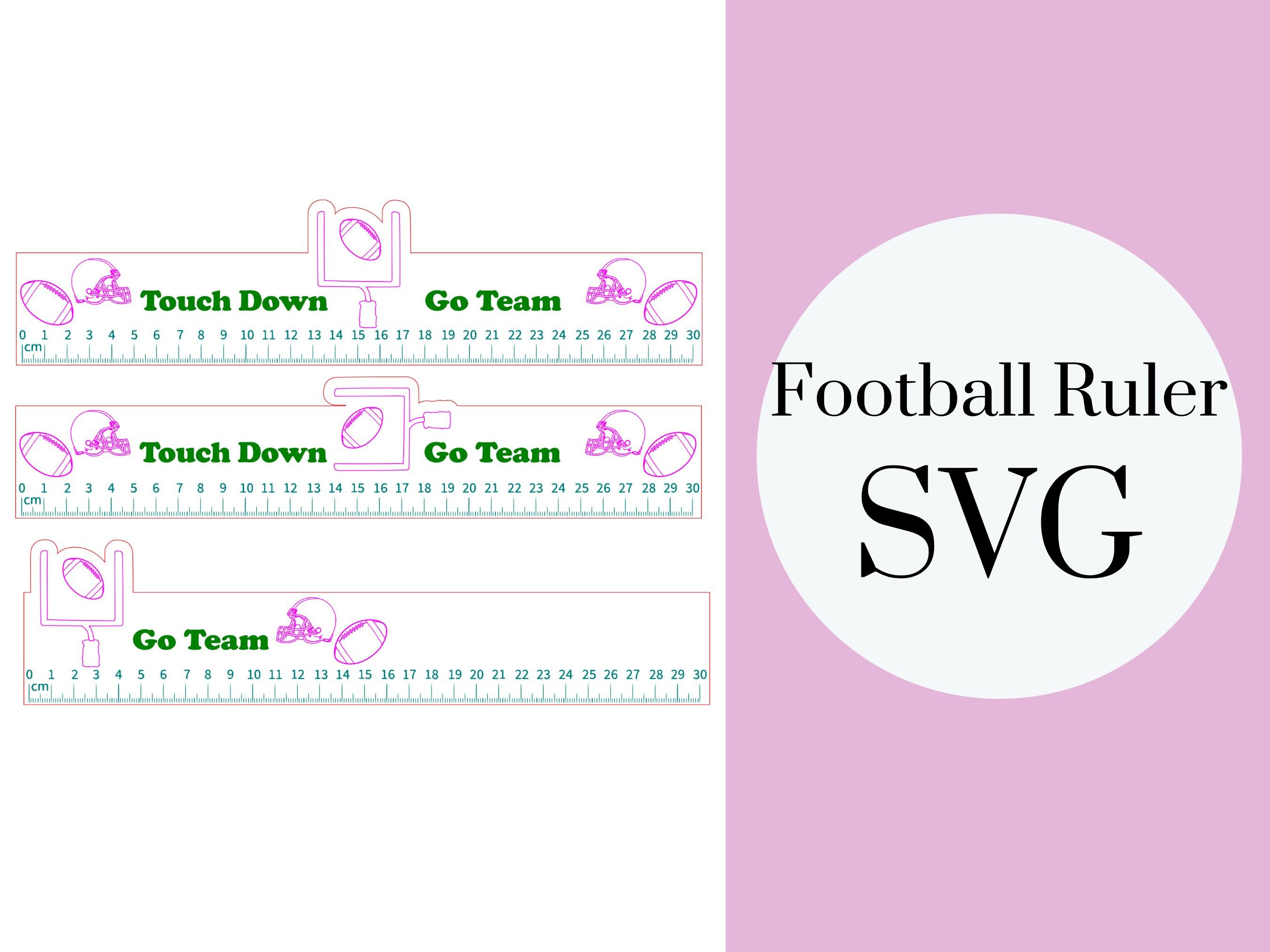 Football Ruler Laser Cut SVG File - Etsy