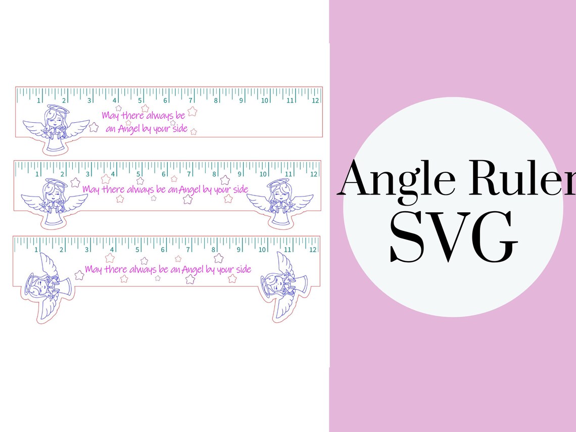 Angel Ruler Laser Cut SVG File - Etsy