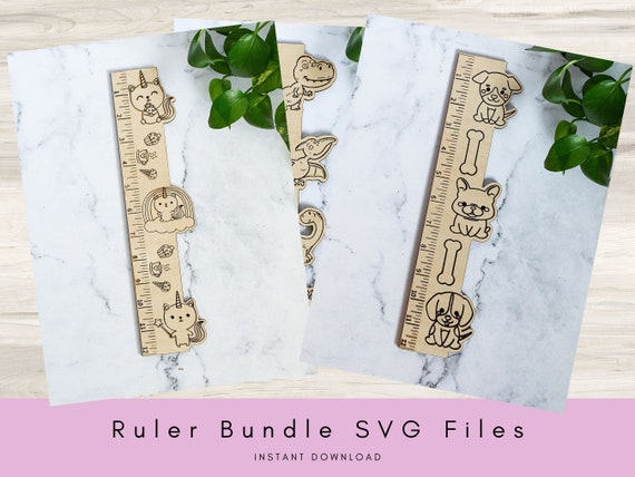 Ruler Bundle Laser Cut SVG File - Etsy