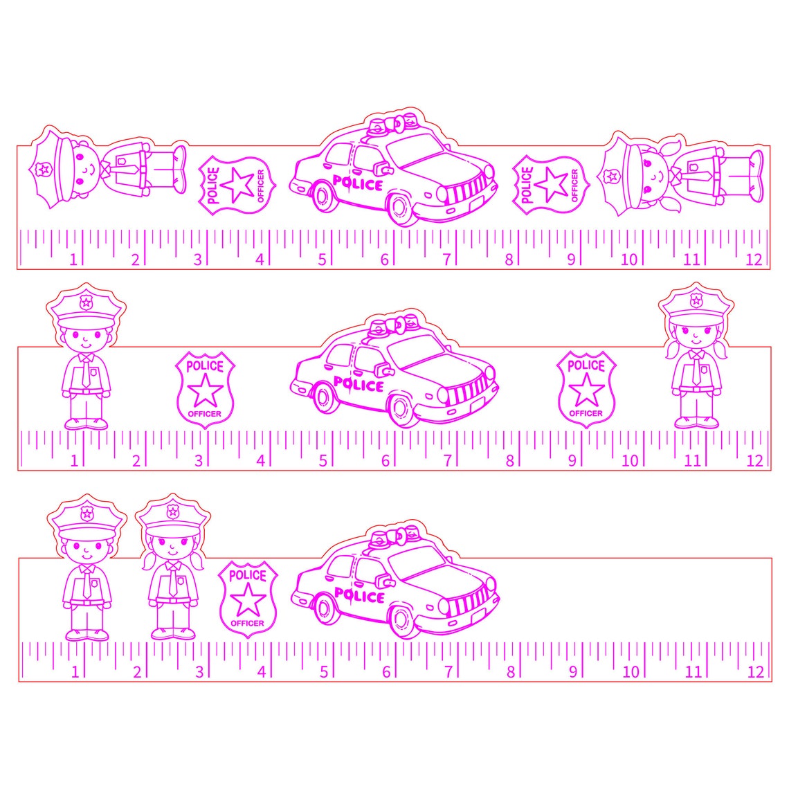 Ruler Bundle Laser Cut SVG File - Etsy