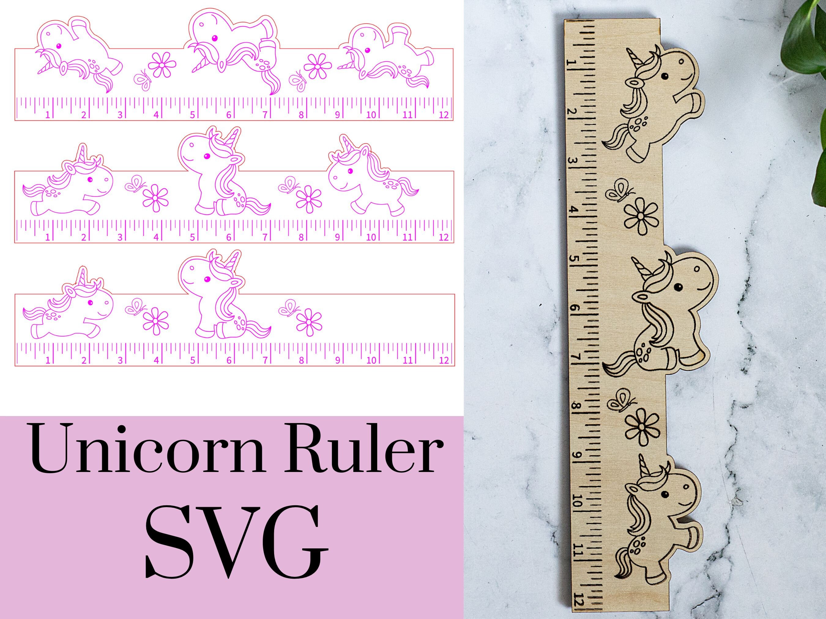 Unicorn Ruler Laser Cut SVG File - Etsy Canada