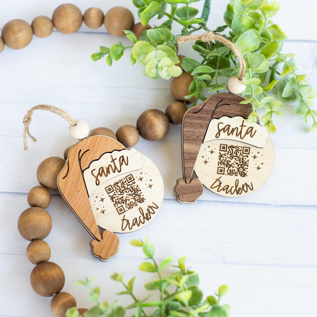 QR Code Santa Tracker Ornament | Christmas Eve Tradition - Etsy
