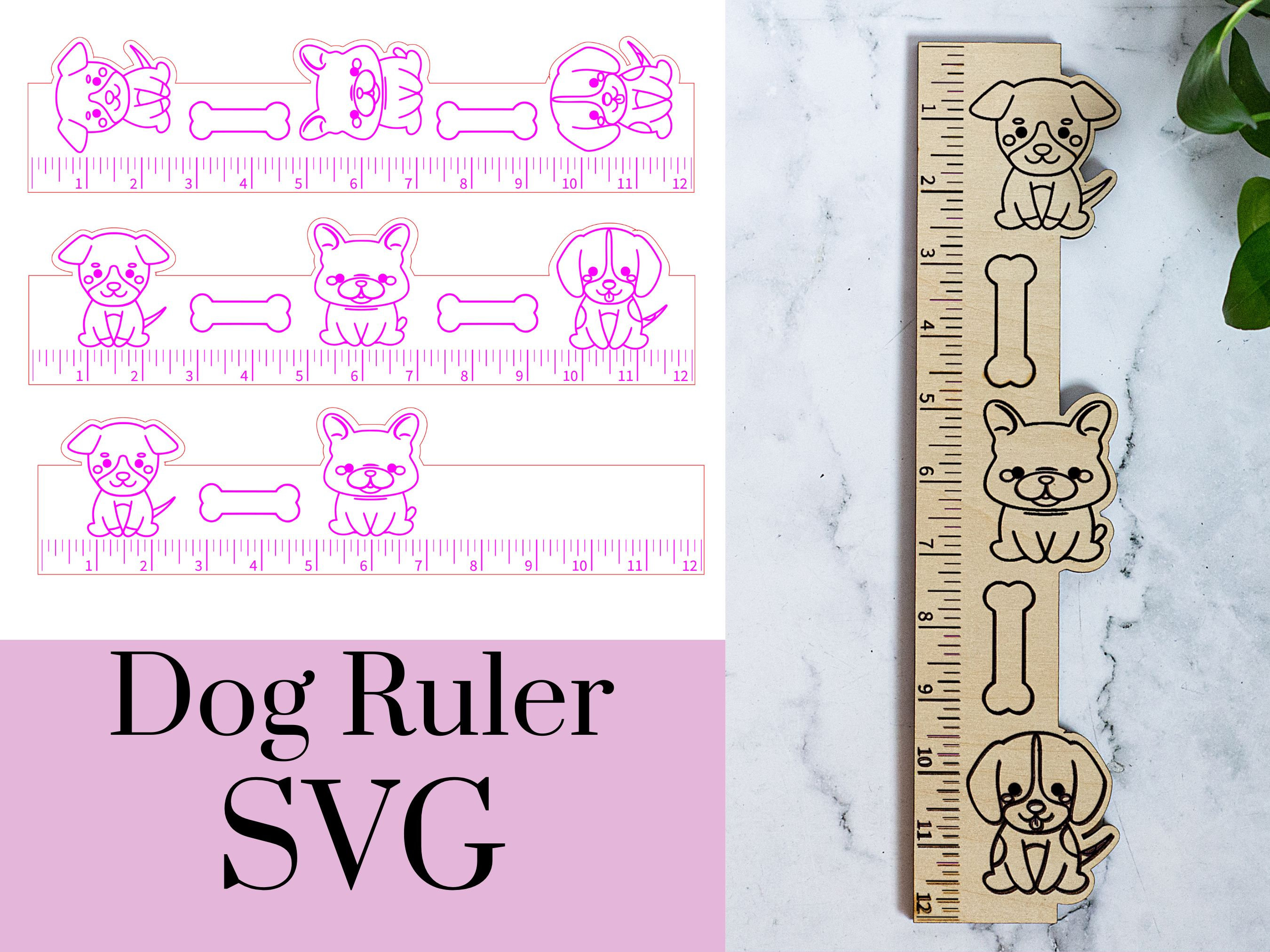 Puppy Dog Ruler Laser Cut SVG File - Etsy