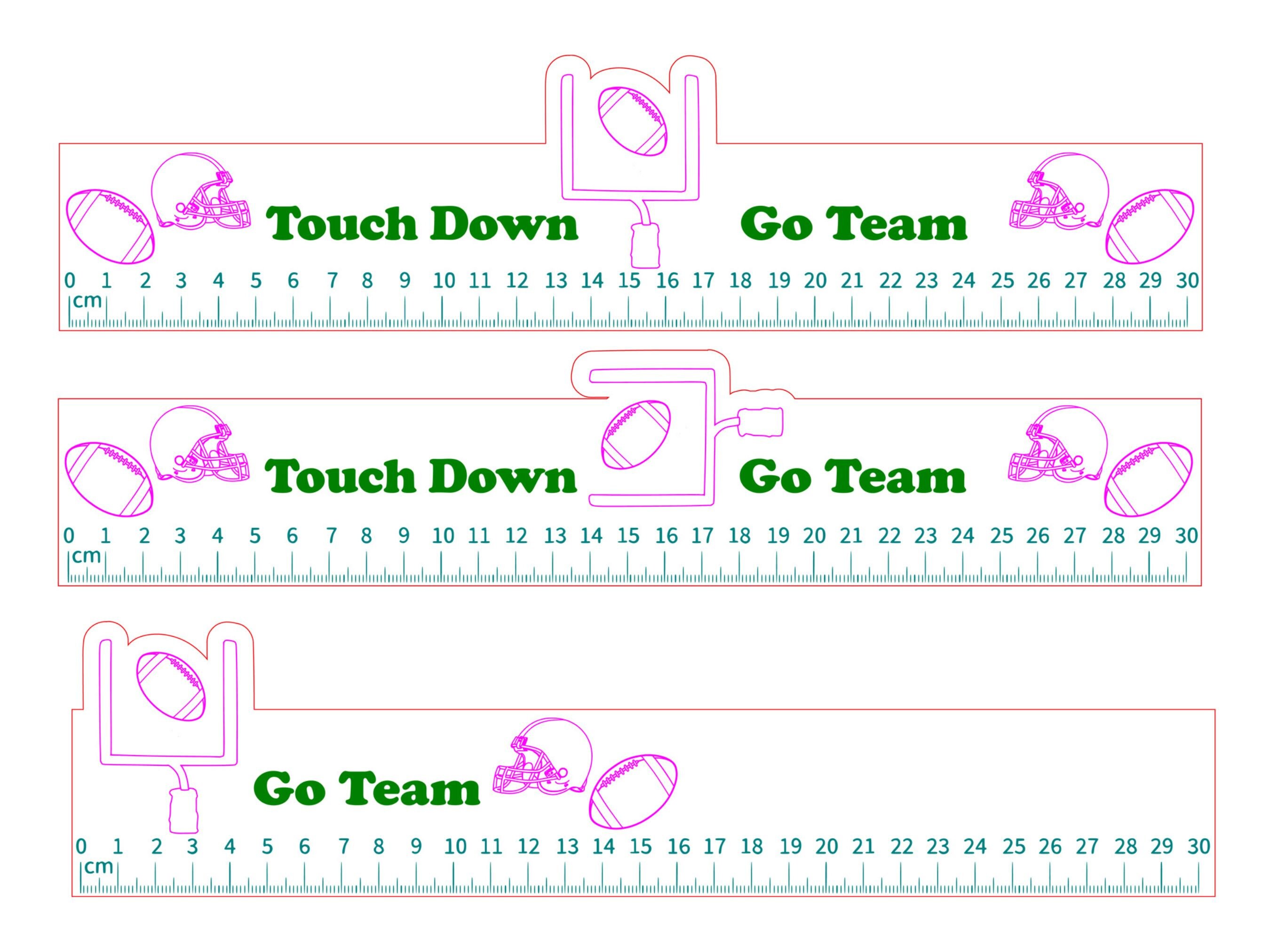 Football Ruler Laser Cut SVG File - Etsy