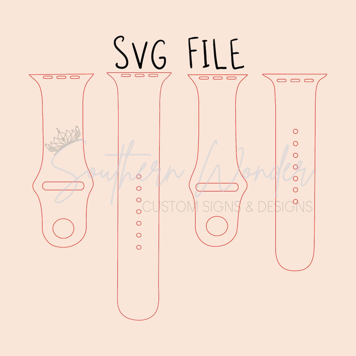 Watch Band SVG Template - Etsy