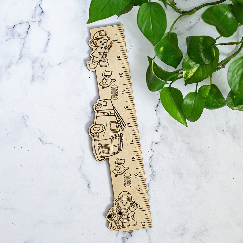 Fireman Ruler Laser Cut SVG File - Etsy