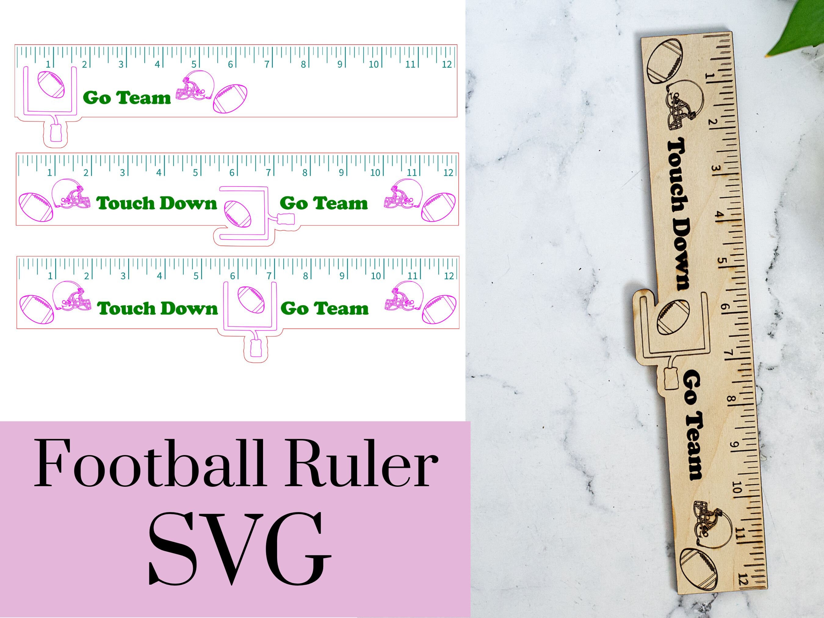 Football Ruler Laser Cut SVG File - Etsy