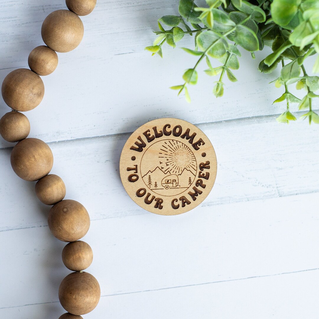 Wooden Magnets, Welcome to Our Camper Wooden Magnet, Kitchen Magnet ...