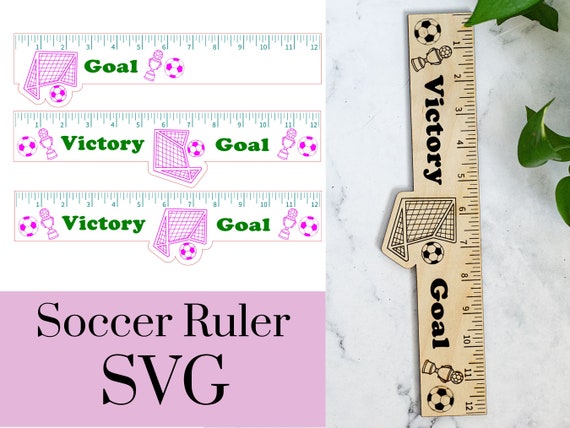 Soccer Ruler Laser Cut SVG File - Etsy