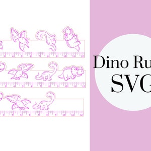 Dino Ruler Laser Cut SVG File - Etsy