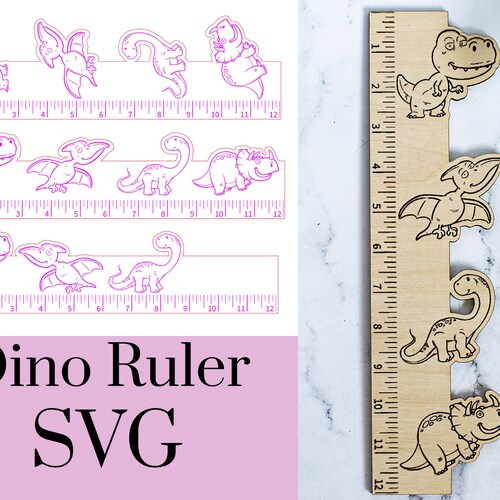 12 Ruler Svg Floral Ruler Svg Laser Cut Ruler Wooden - Etsy