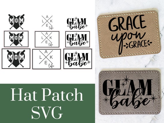 Laser Hat Patch SVG Designs Faux Stitching Laser Leather SVG - Etsy