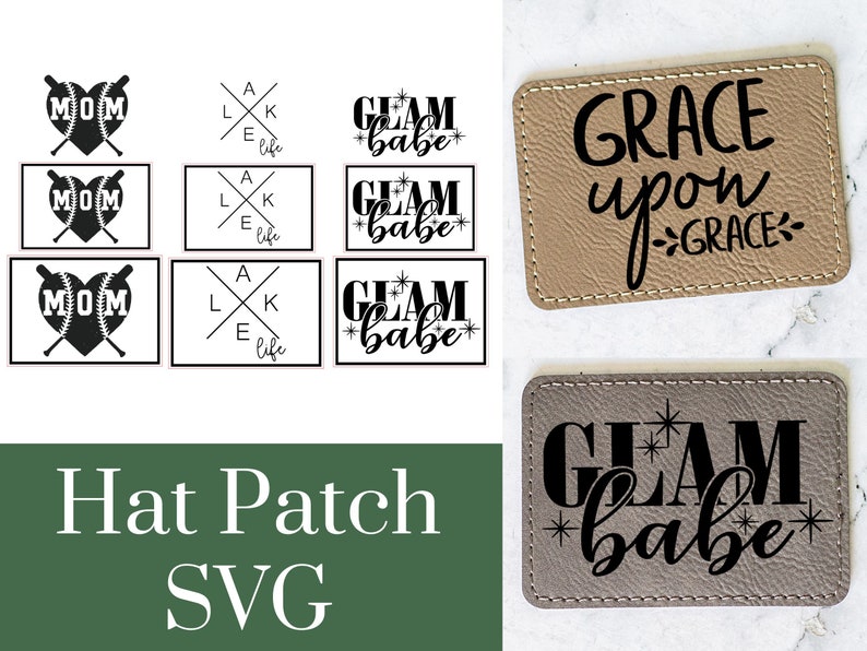 Laser Hat Patch Svg Designs Faux Stitching Digital Download Etsy
