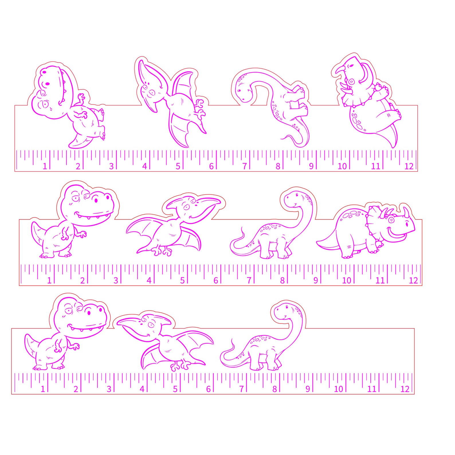 Ruler Bundle Laser Cut SVG File - Etsy