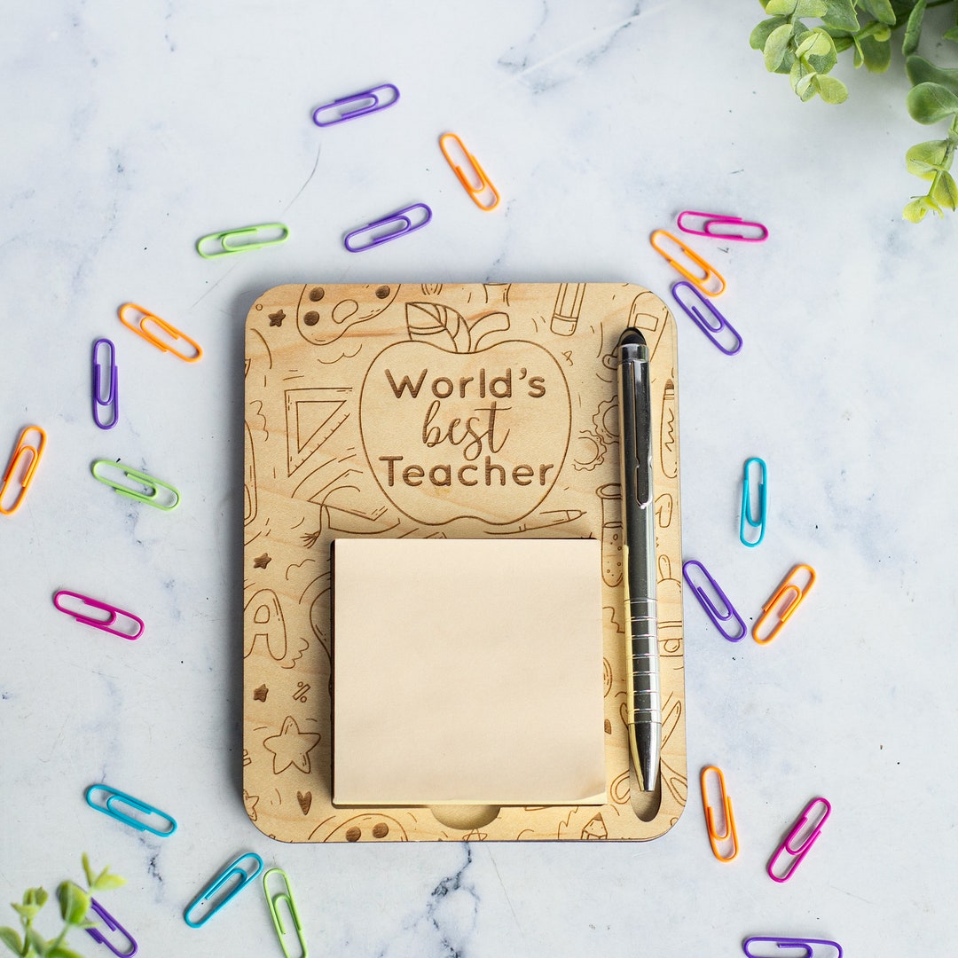 Teacher Note Pad Holder, Note Pad Holder, Sticky Note Pad Holder, Desk ...