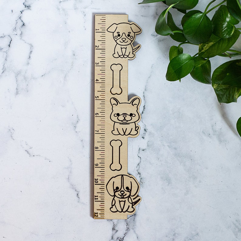 Puppy Dog Ruler Laser Cut SVG File - Etsy