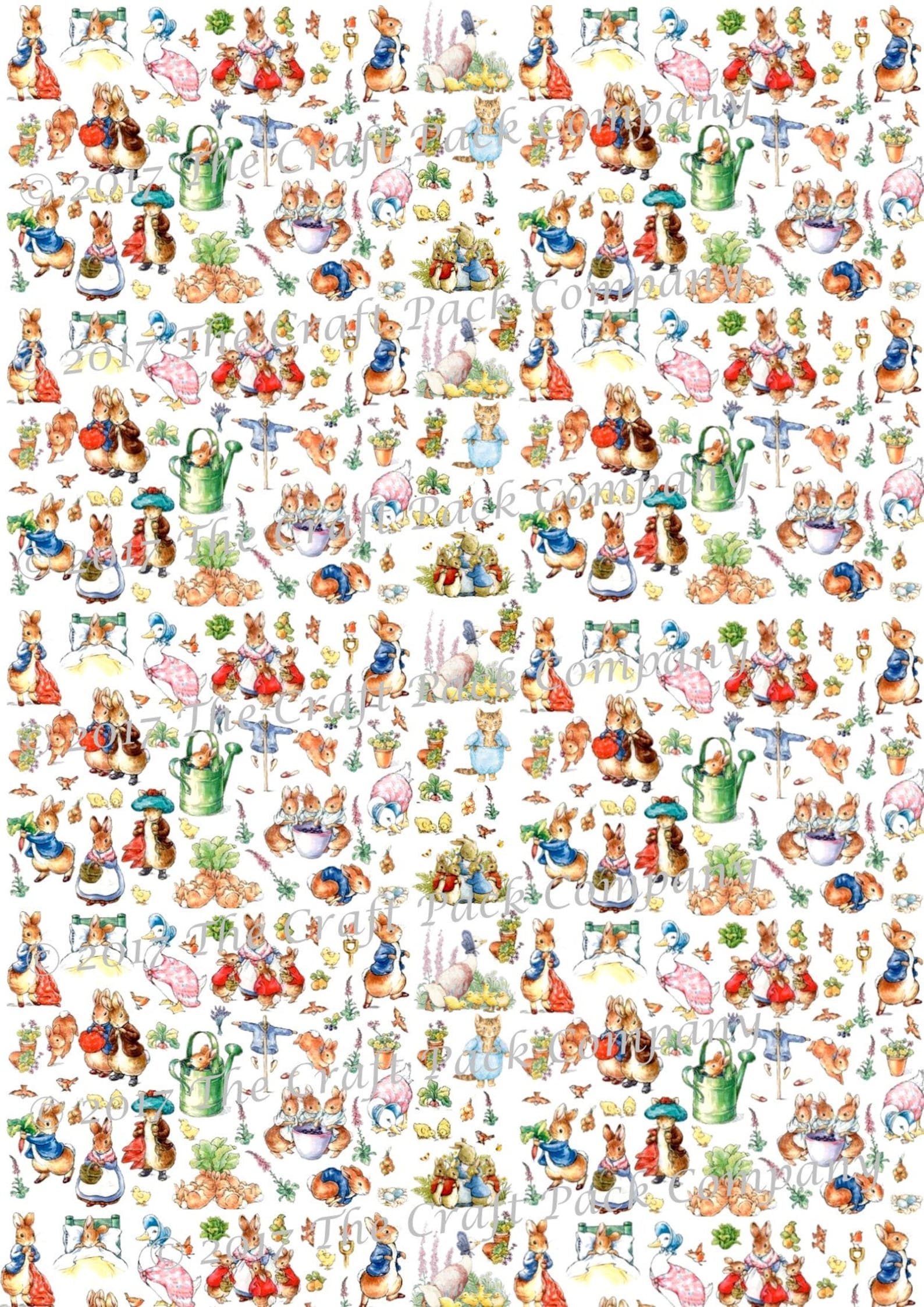 Peter Rabbit & Friends Collage Sheet Pdf - Etsy