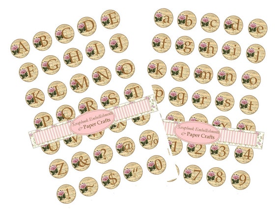 Instant Download Letters Alphabet Embelishments | Etsy