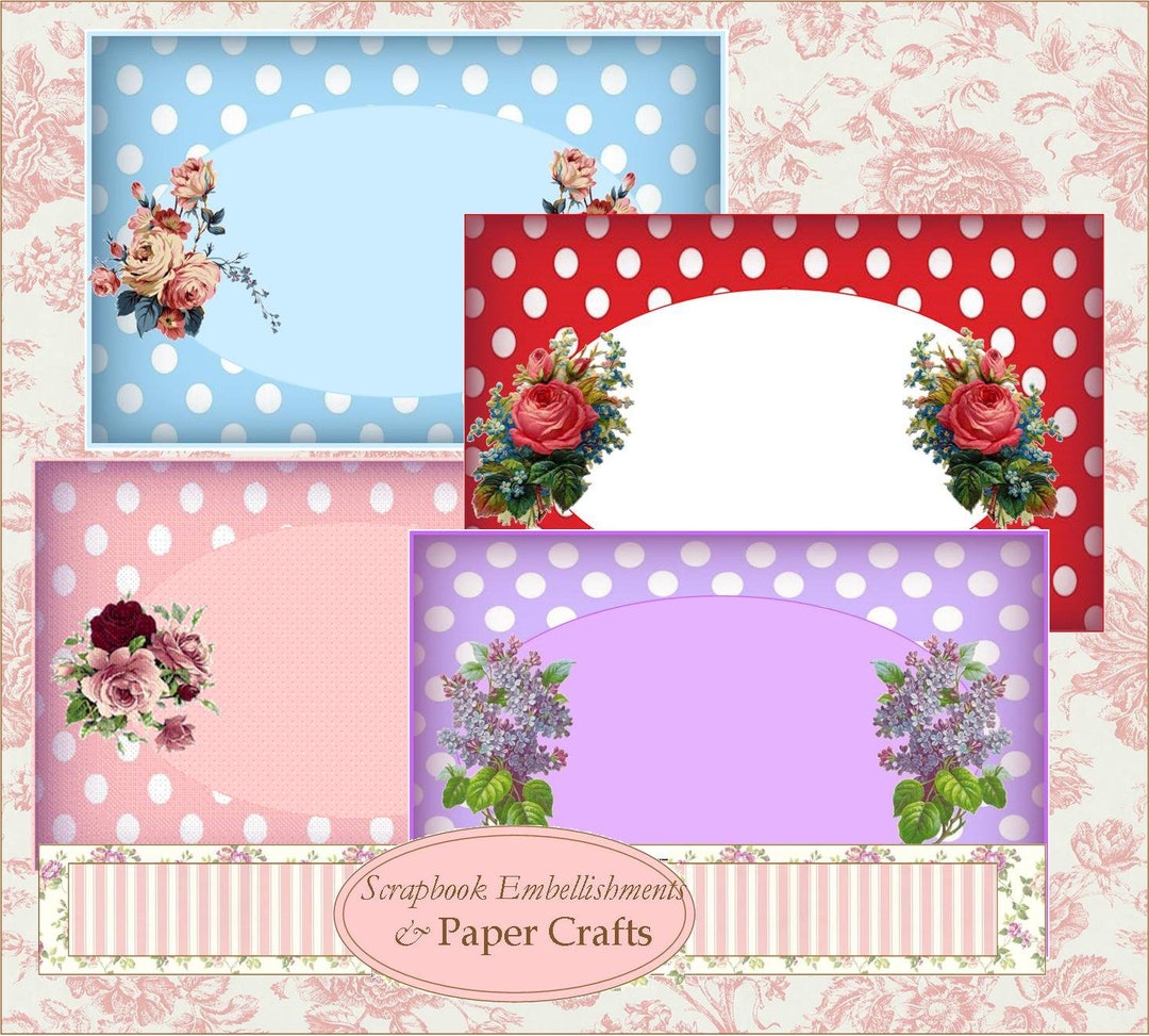 Papercraft Polka Dot Frames Instant Download - Etsy