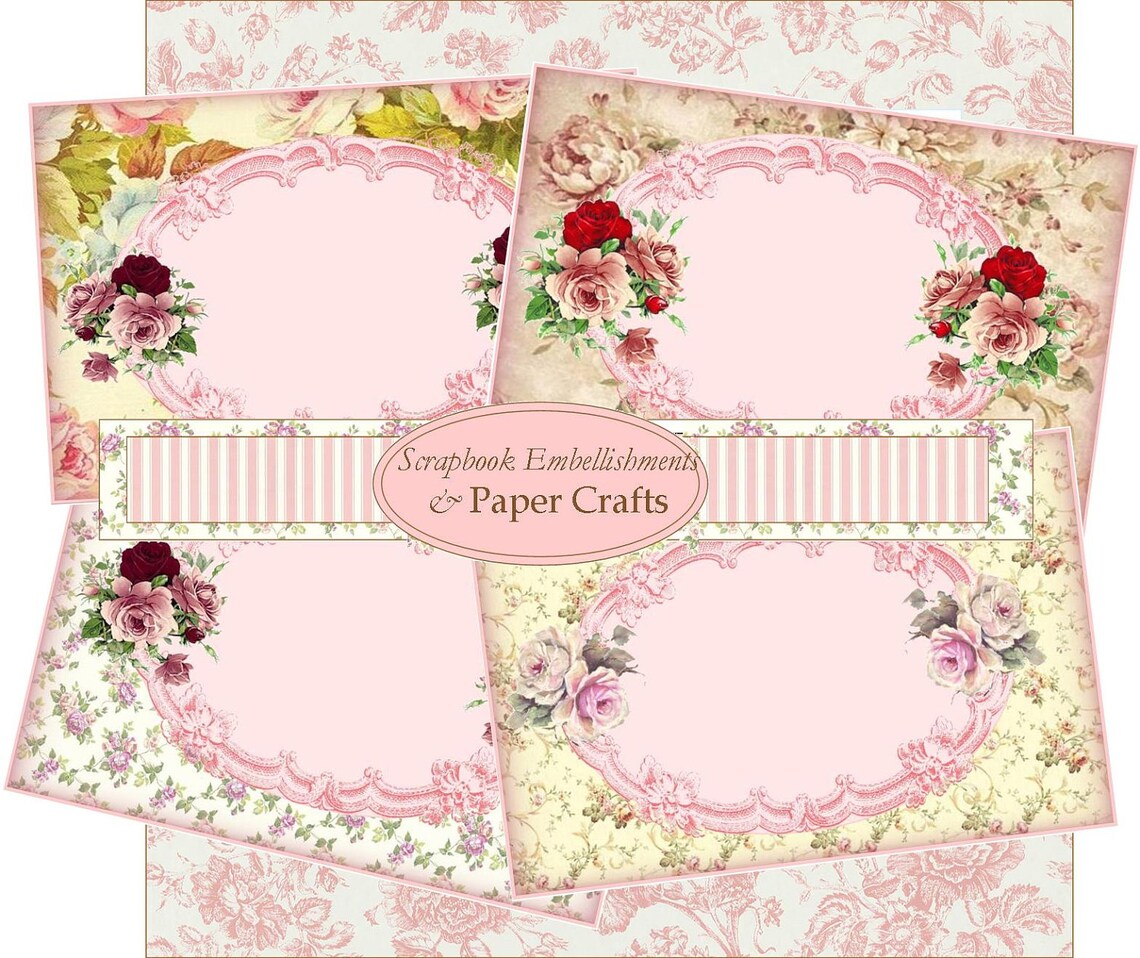 Papercraft Floral Frames Instant Download - Etsy