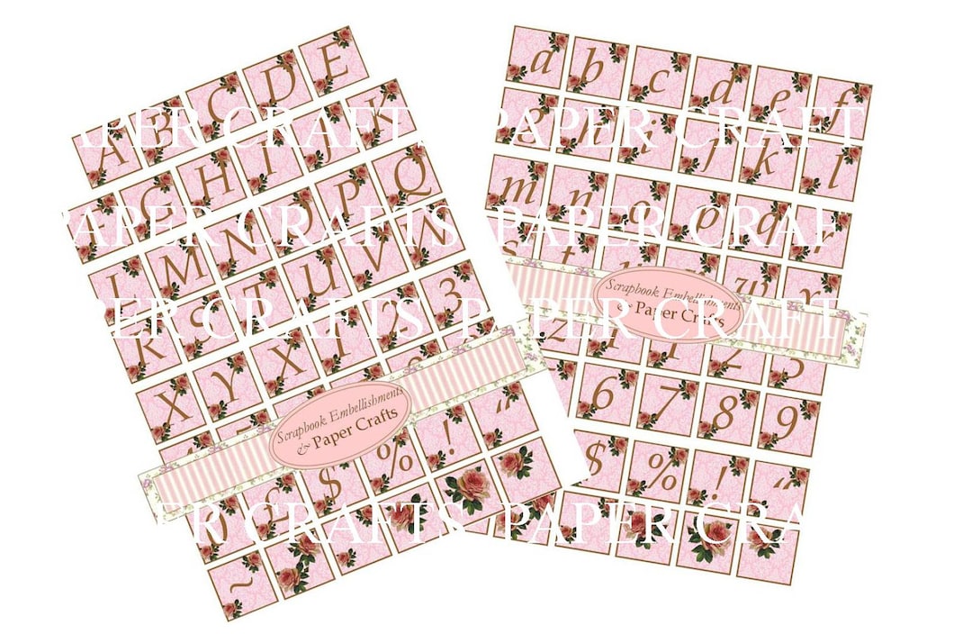 Instant Download Letters Alphabet Embelishments - Etsy