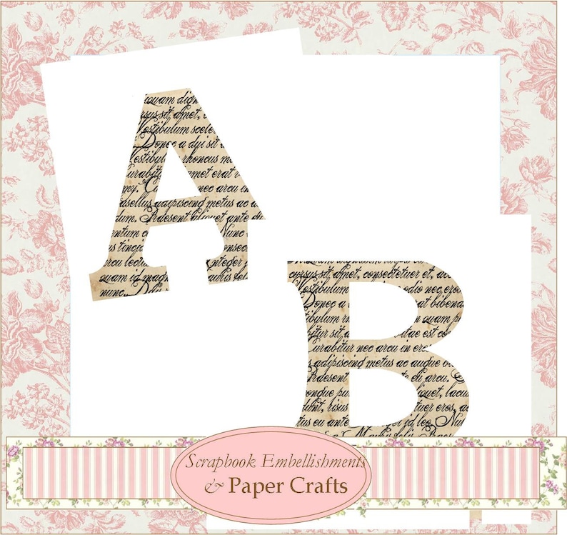 Instant Download Script Extra Large Letters Full Alphabet ...