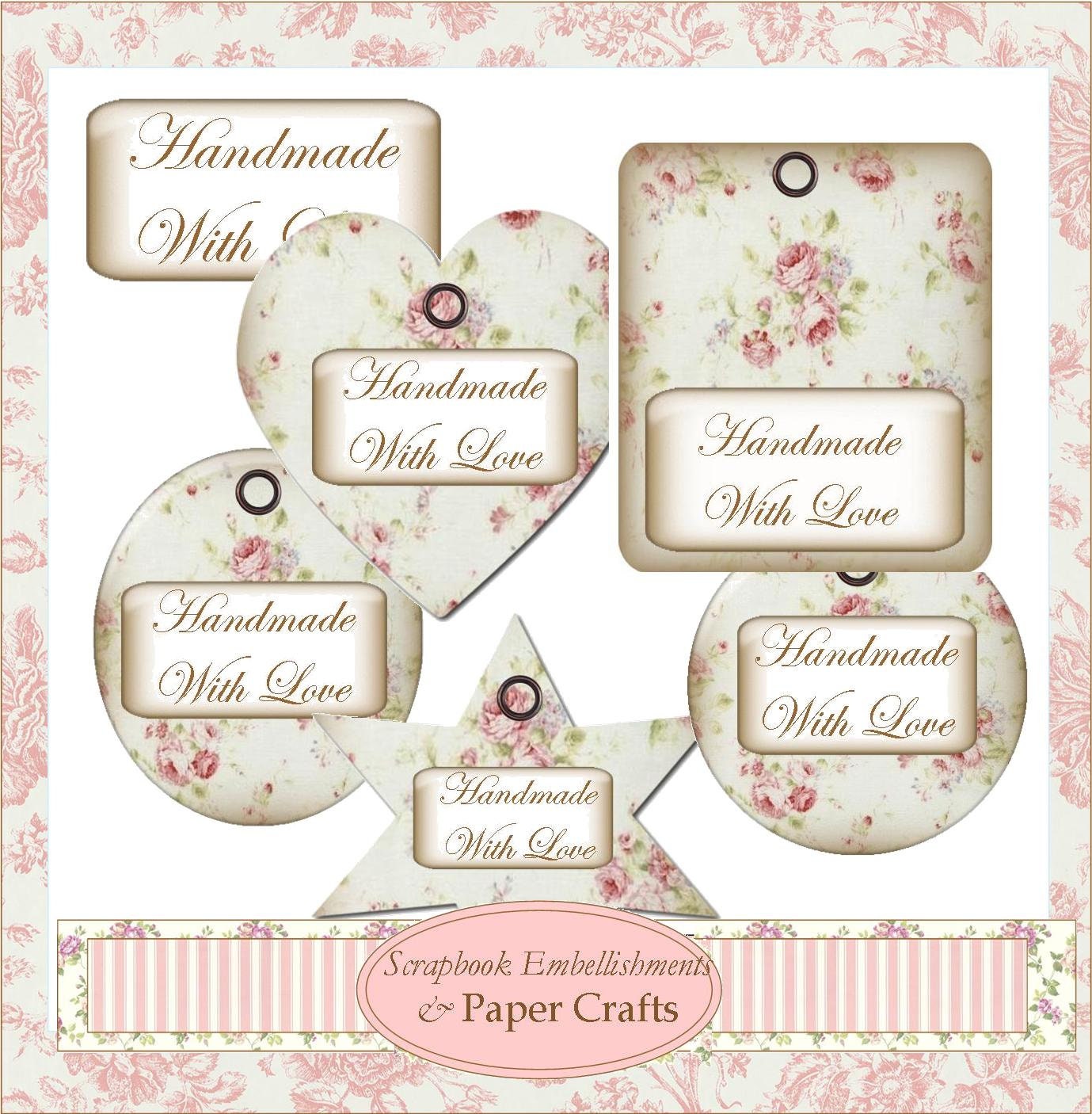 Papercraft Made With Love Labels Tags Instant Download PDF - Etsy