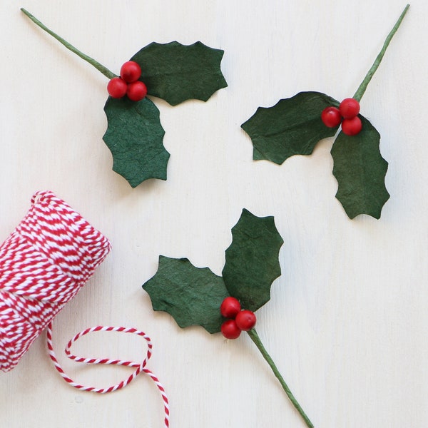 Holly Decorations - Etsy