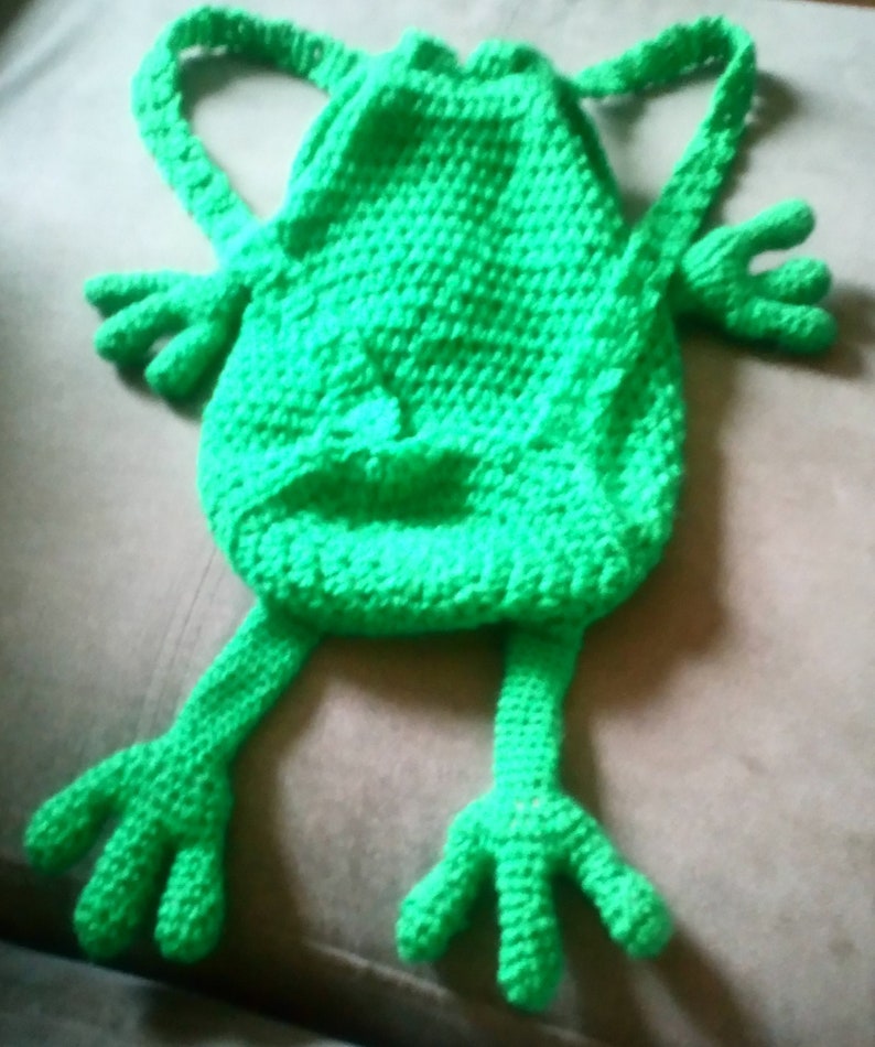 Frog Crochet Backpack Great for the Young and Young at Heart Great Gift ...