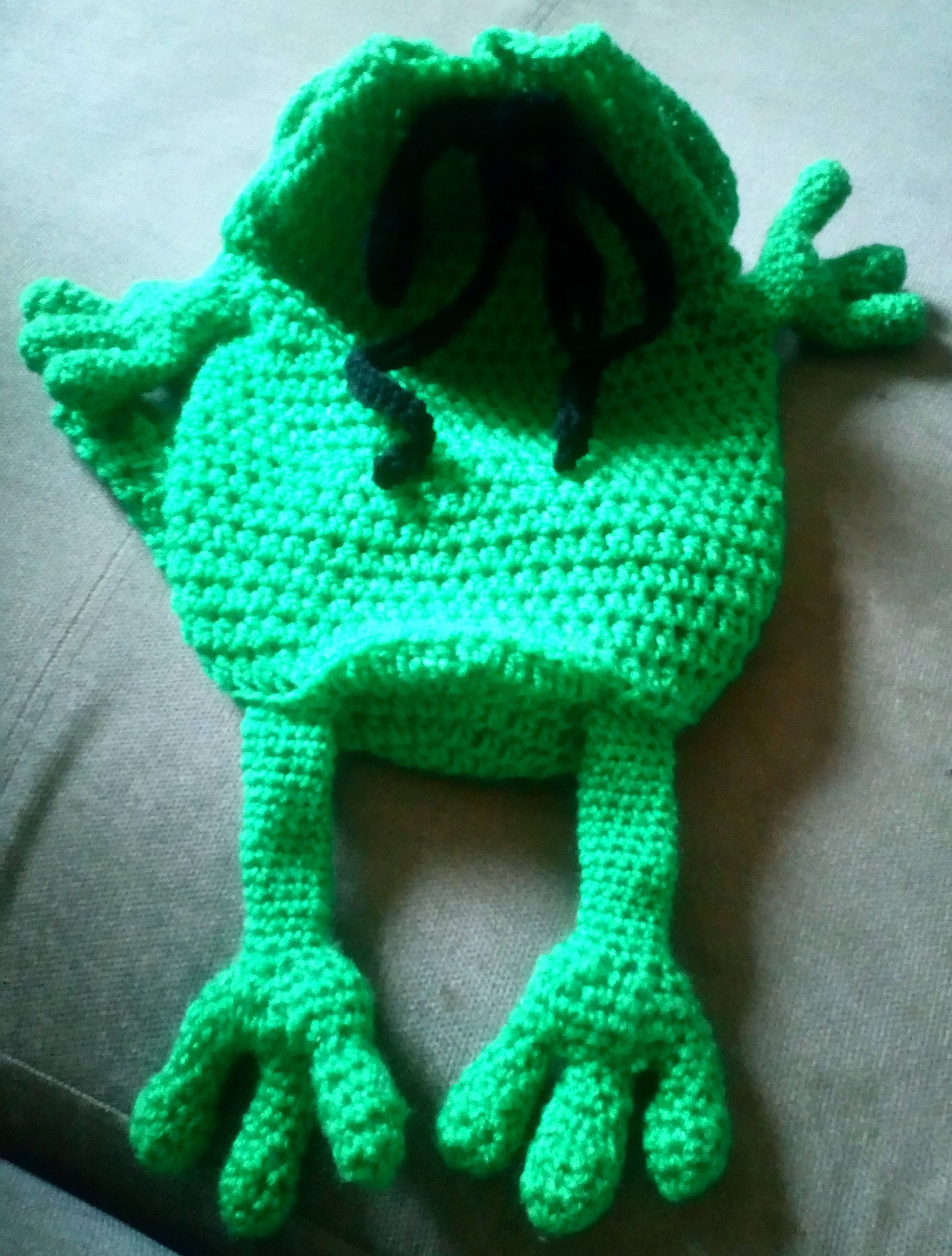 Frog Crochet Backpack Great for the Young and Young at Heart Great Gift ...