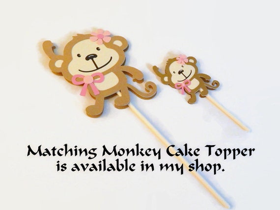 Pink Monkey Cupcake Toppers Teen Cupcake Decorating Party Full