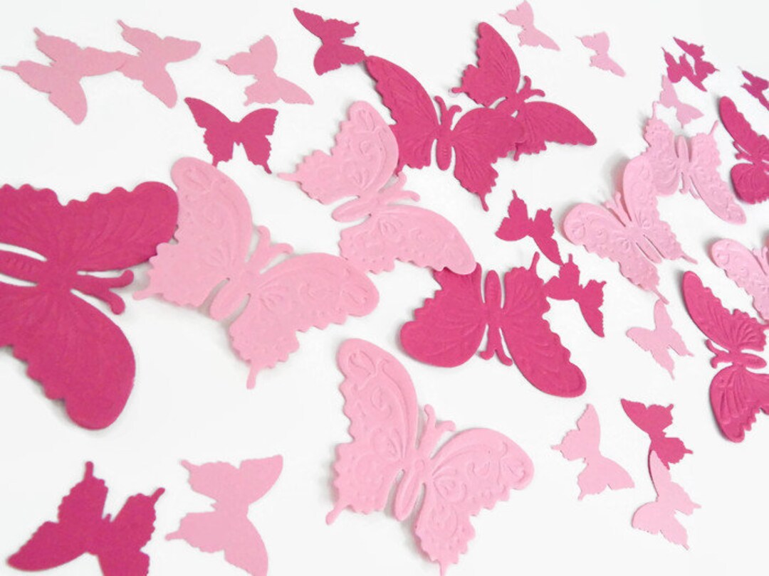 Pink Butterfly Die Cut Party Decorations Birthday Baby - Etsy