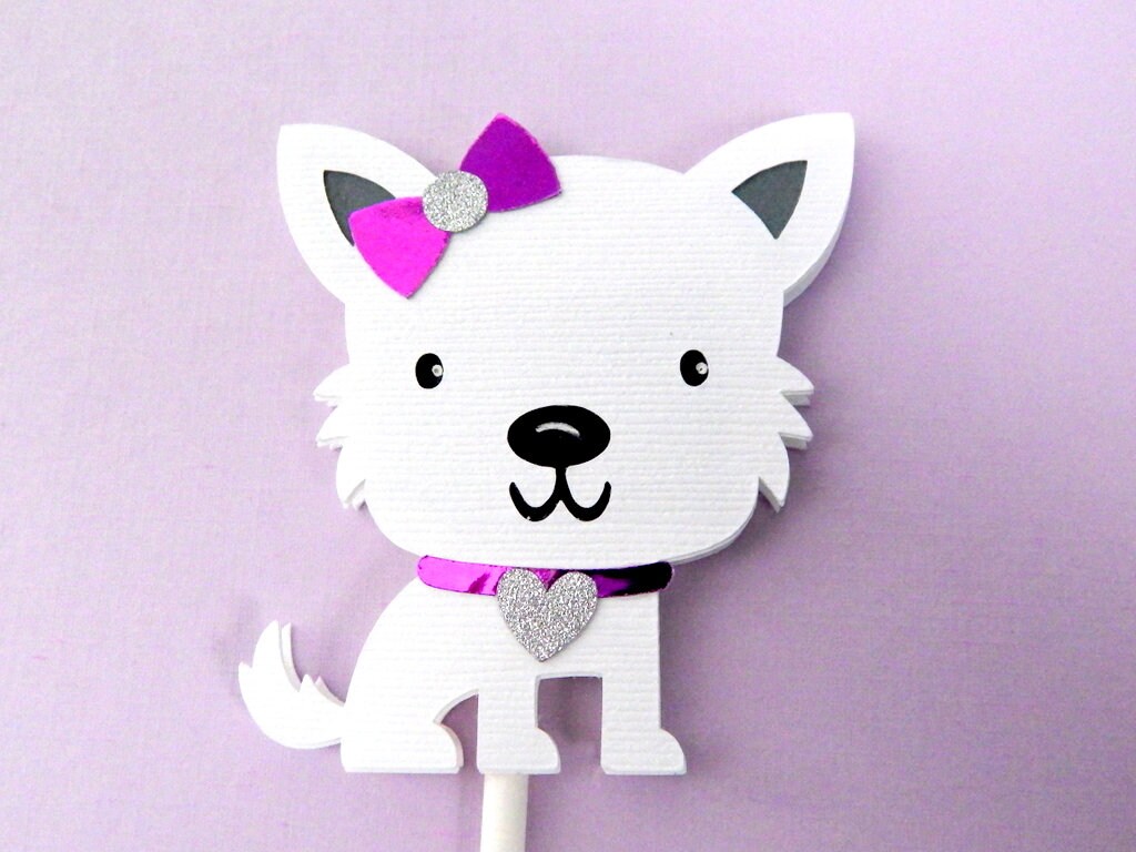 12 Puppy Dog Cupcake Toppers birthday party or baby shower | Etsy