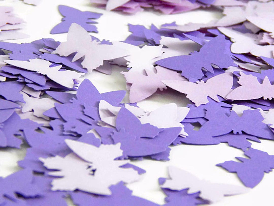 Purple Butterfly Table Confetti, 250-piece Set of Birthday Party or ...