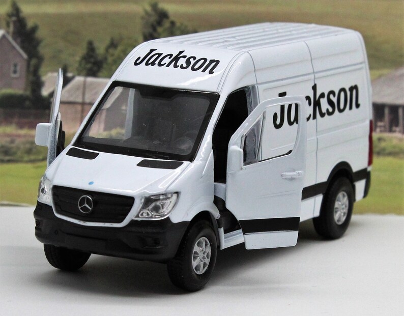 PERSONALISED NAME Gift Personalized Name Van White Diecast - Etsy