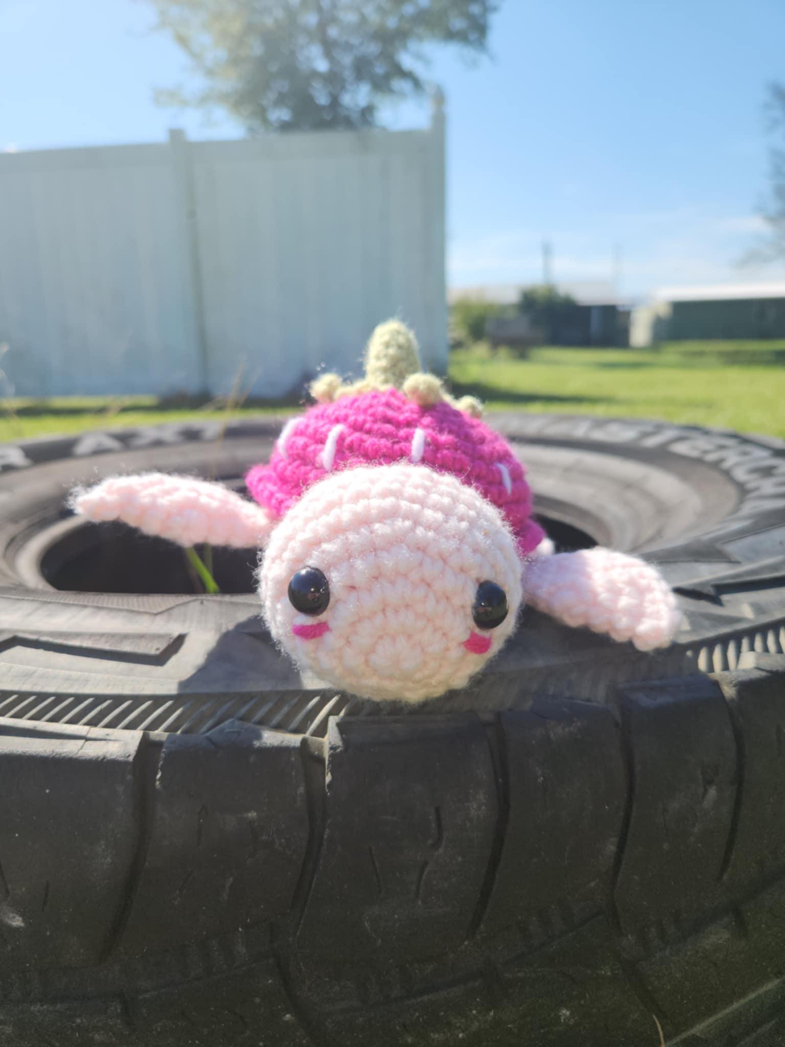Crochet *LOW-SEW* Amigurumi Strawberry Turtle Pattern, Amigurumi ...