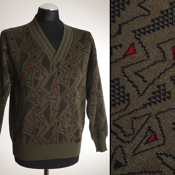 80s Triangle Sweater - Etsy