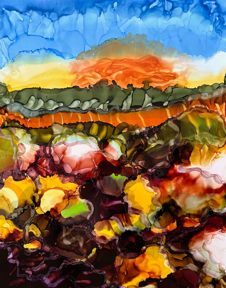 Original Wall Art, Original Painting, Ink Art, Alcohol Ink Art ...