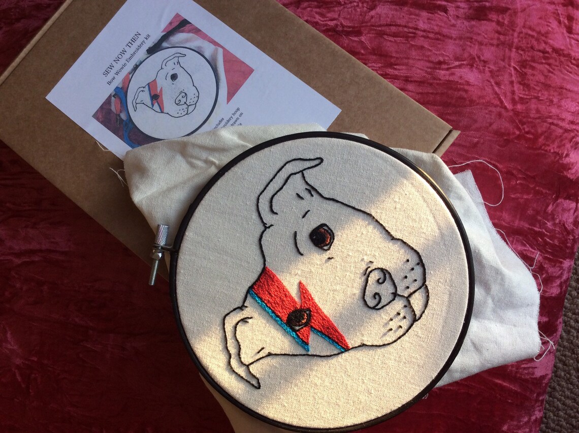 Bow Wowie Embroidery Kit - Etsy UK