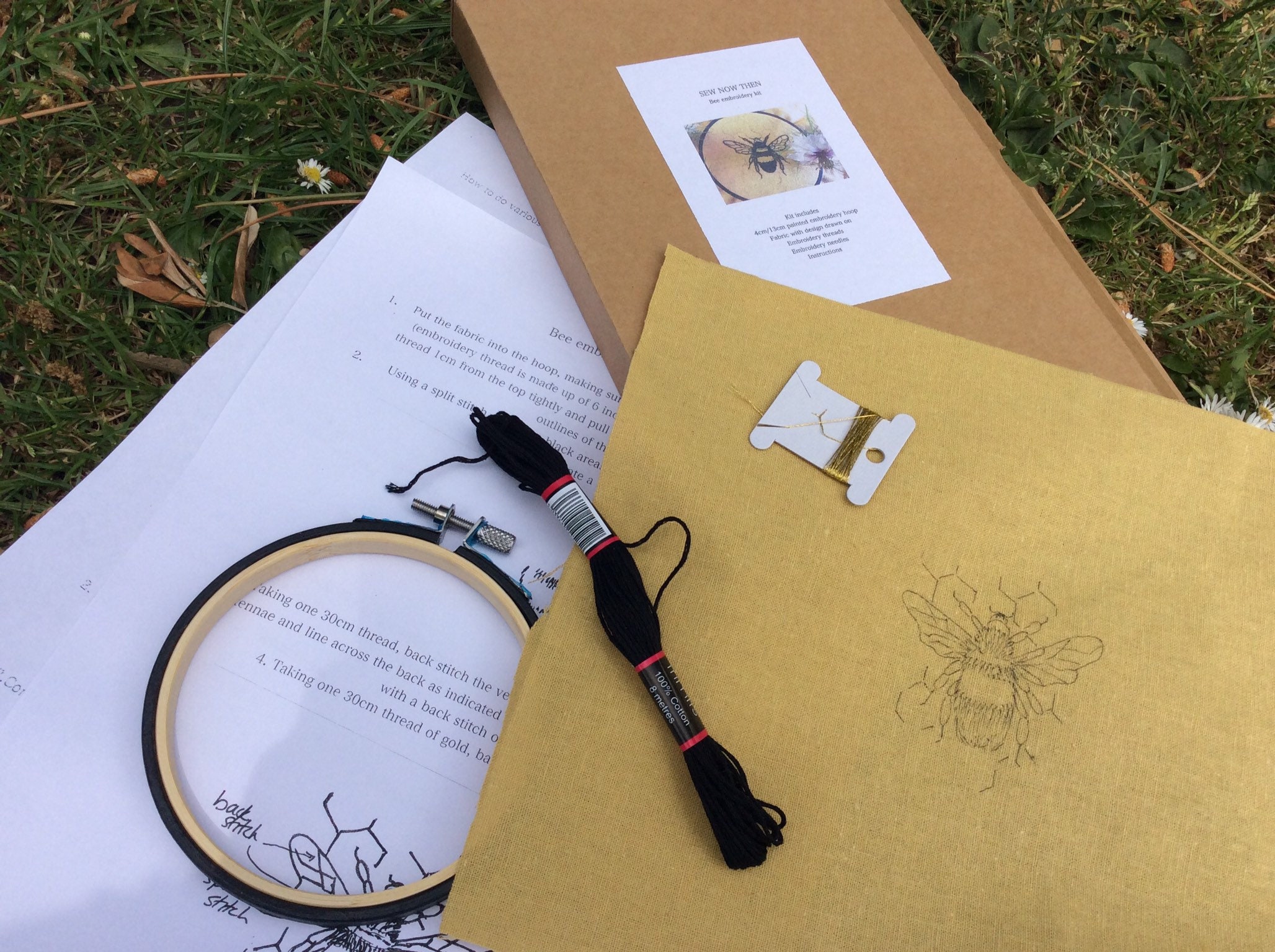 Bee Embroidery Kit - Etsy