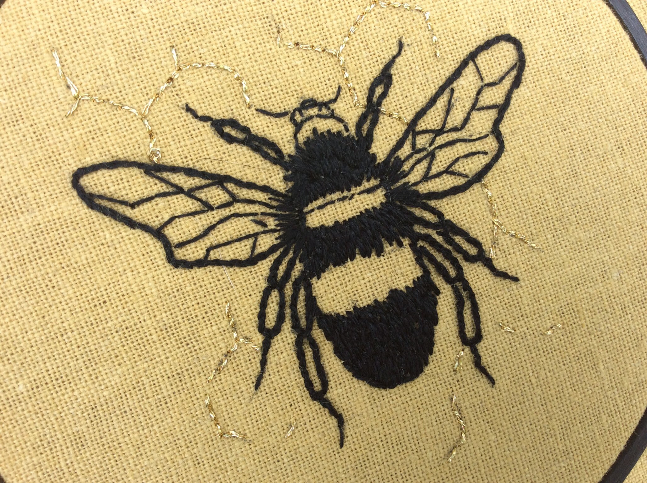 Bee embroidery kit | Etsy