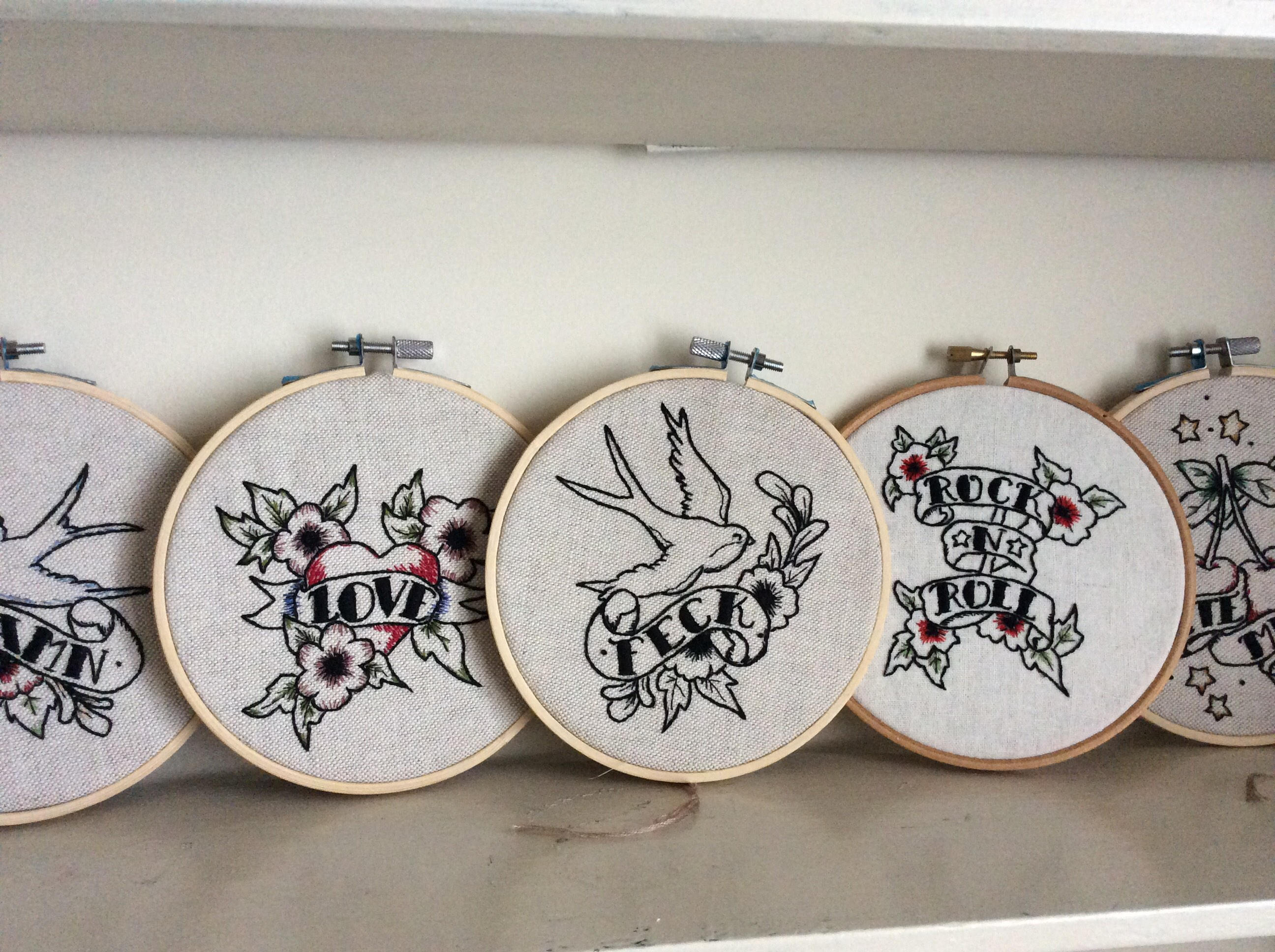 Rock N Roll Embroidery Kit 13cm - Etsy UK