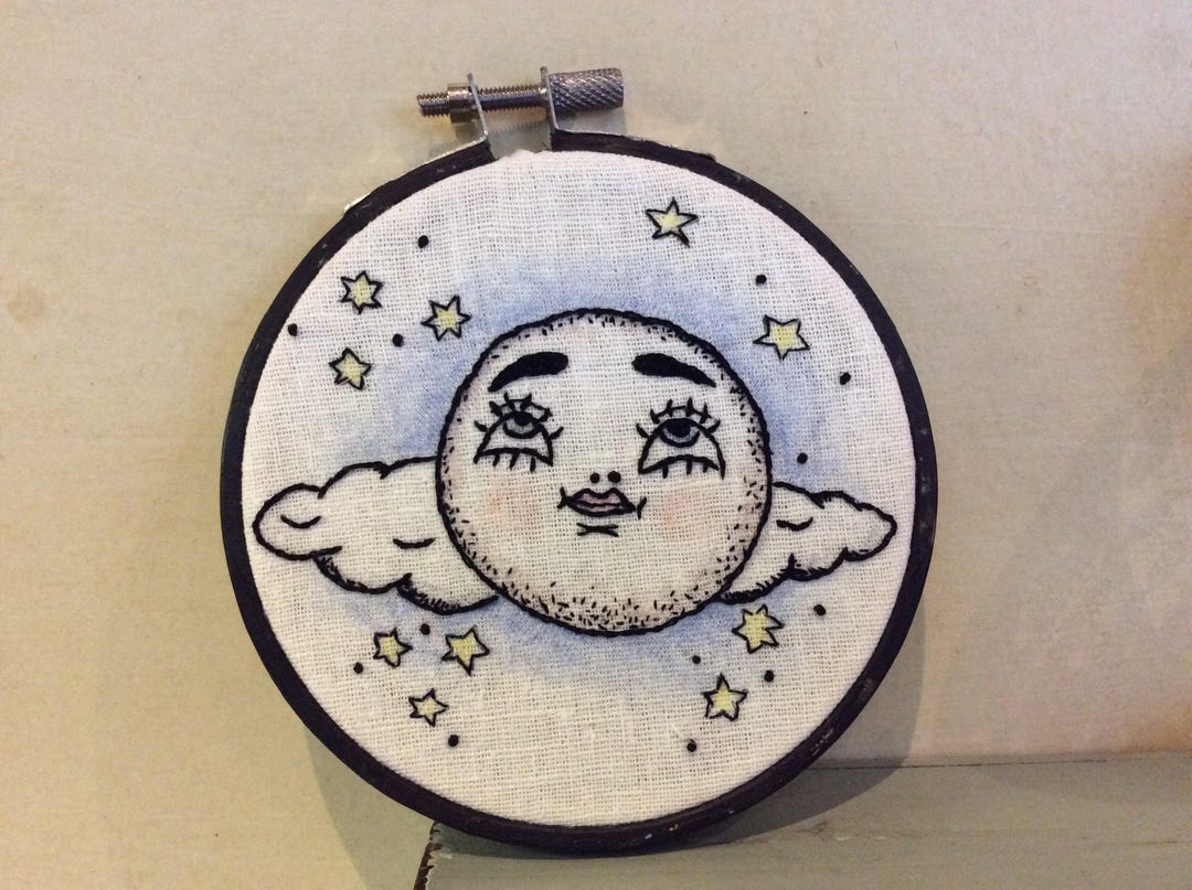 Moon and Stars Embroidery Kit - Etsy UK
