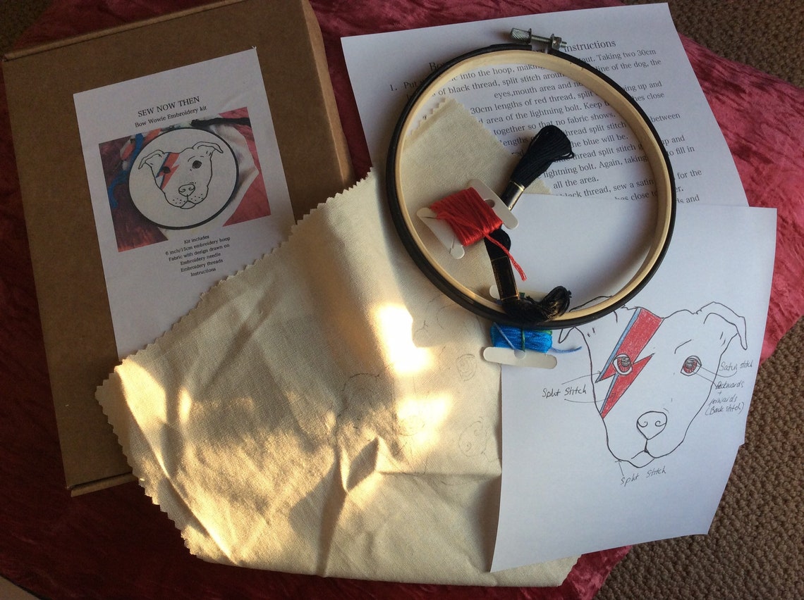 Bow Wowie Embroidery Kit - Etsy UK
