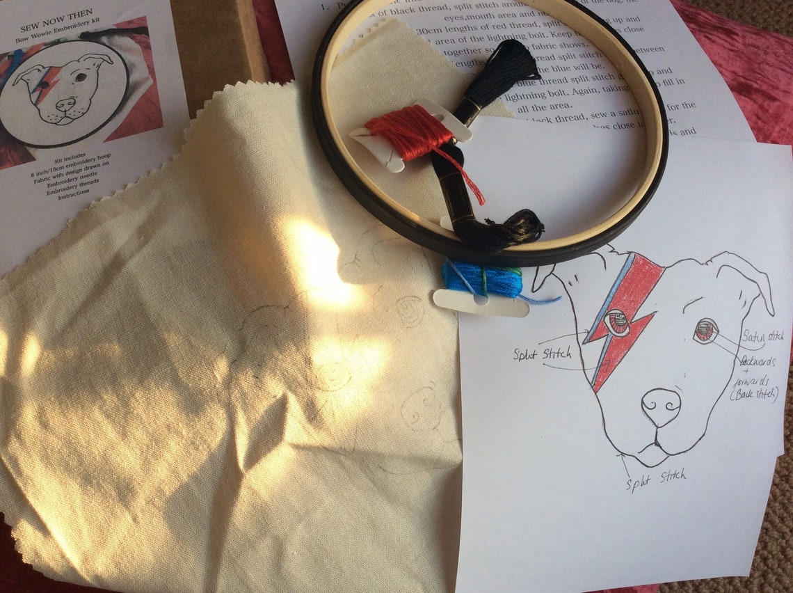 Bow Wowie Embroidery Kit - Etsy UK