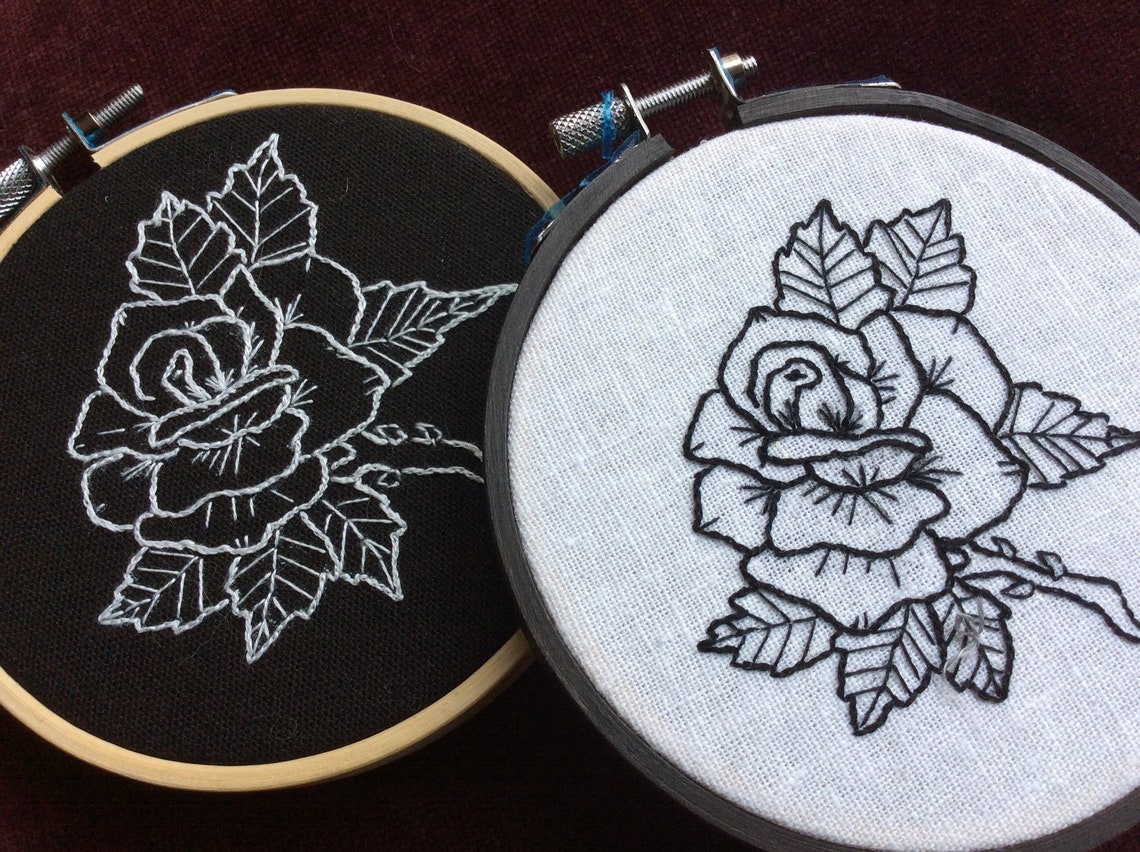 Rose Embroidery Kit | Etsy