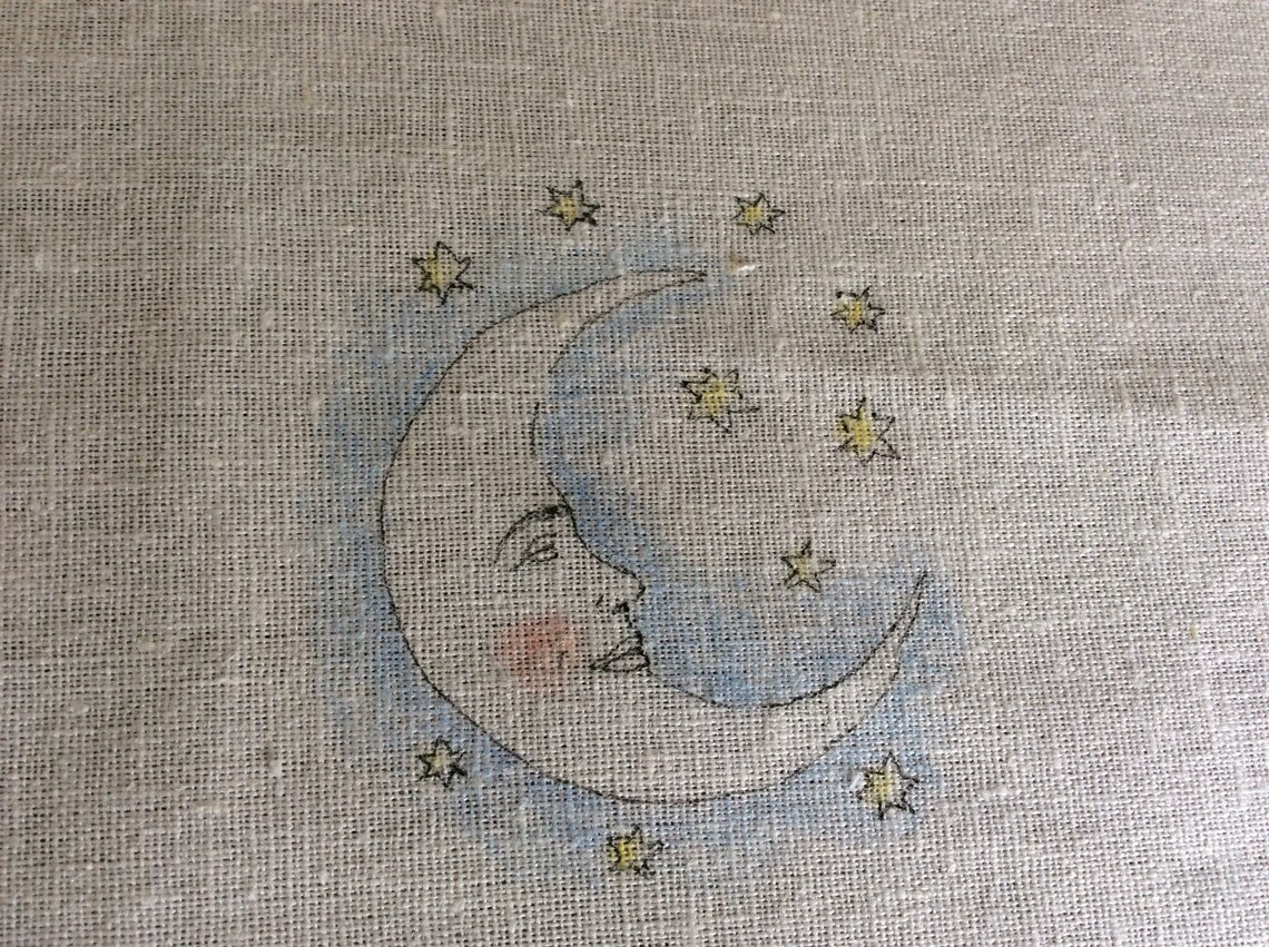 Crescent Moon and Stars Embroidery Kit - Etsy